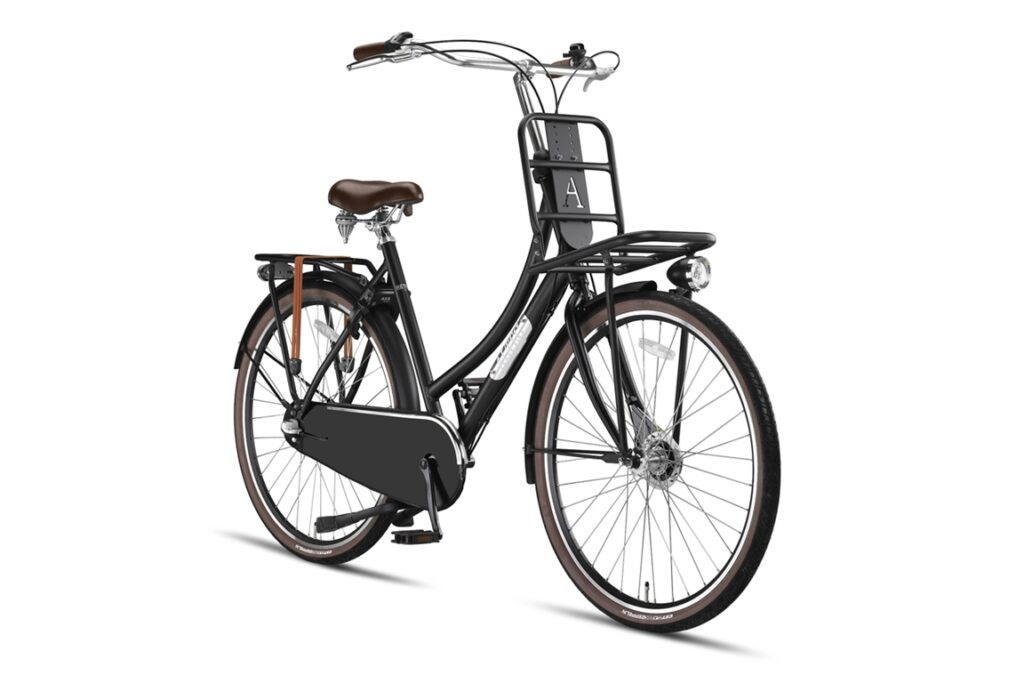 Altec Retro Transportfiets 28inch Dames XL 61cm ROLLERBRAKES Mat Zwart ...